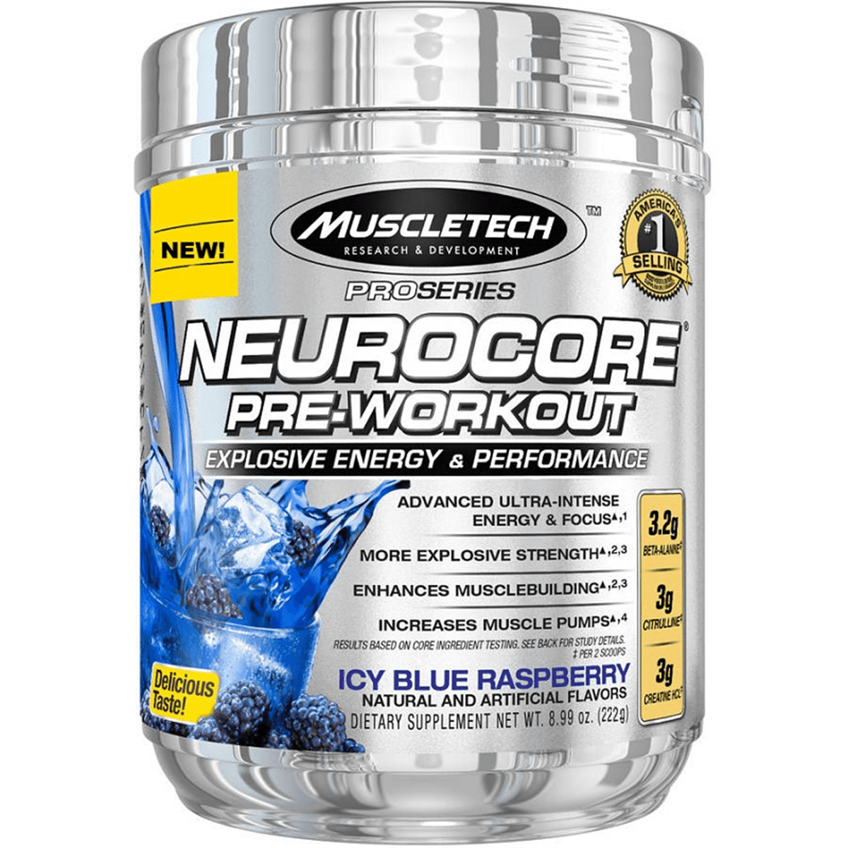 MUSCLE TECH NeuroCore Icy Blue RASPBERRY 212 grams - Sofora